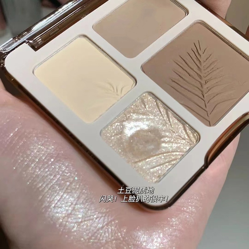 MUGE LEEN 4-colour Highlights Contour Matte Brighten | Shopee Philippines