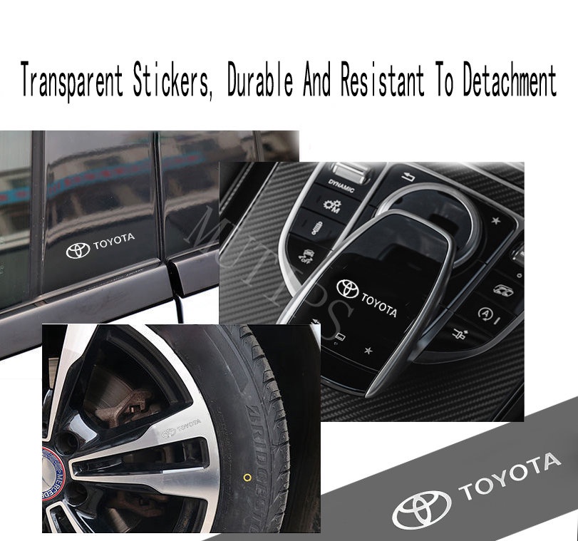 Toyota Car Logo Metal Sticker 3D Creative Decoration Automobile Window ...