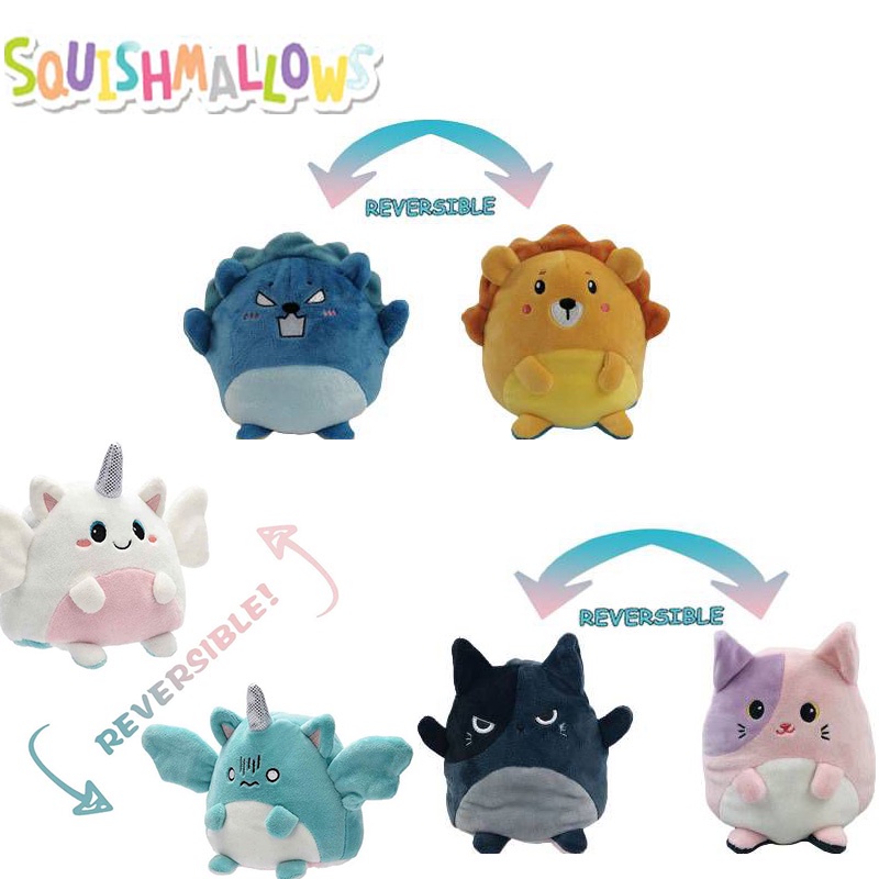 Squishmallows Reversible Double Sided Angel Animal Face Changing ...