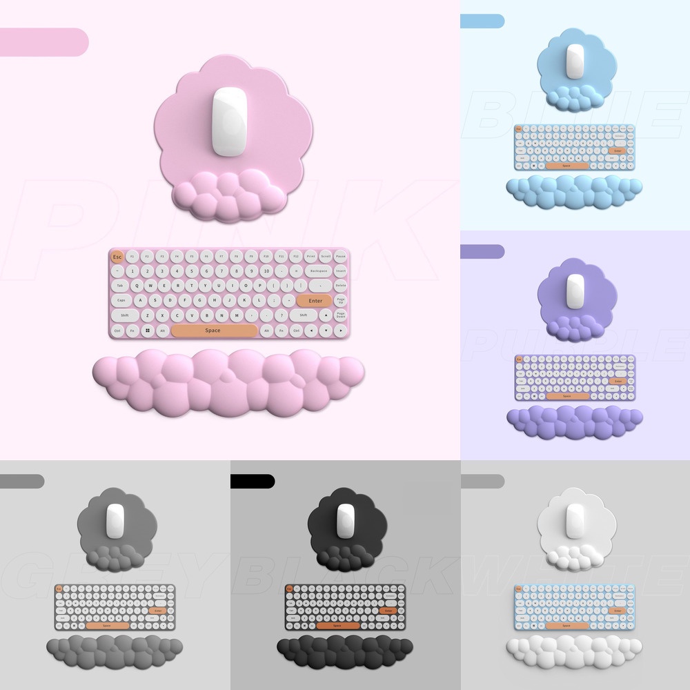 Cloud Wrist Mouse Pad Keyboard Pad Ventilation Milk Fabric Memory ...