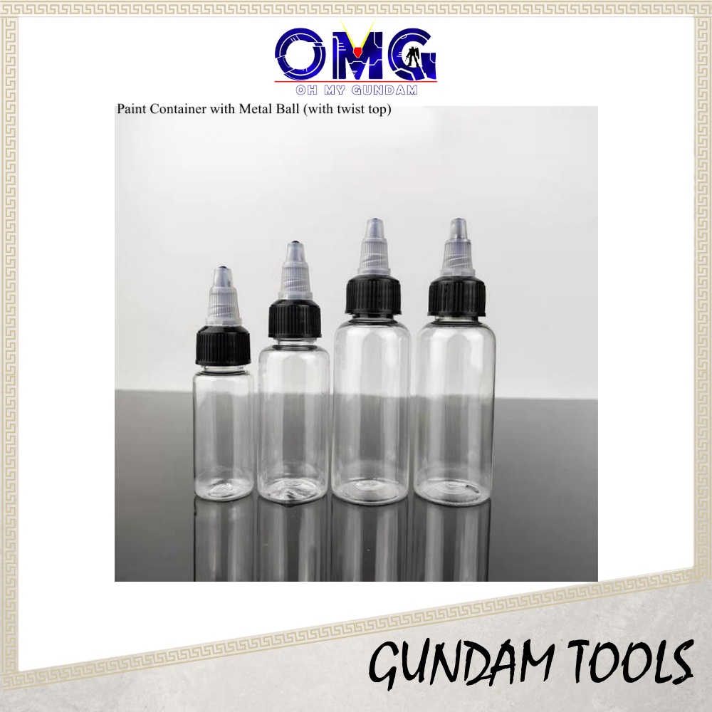 Tool Paint Container with metal ball 10ml ~ 200ml (with twist top ...