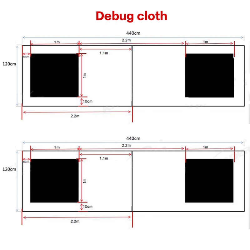 Evean 2Pcs 2D Car Camera Correction Calibration Mat for 360 Panoramic ...