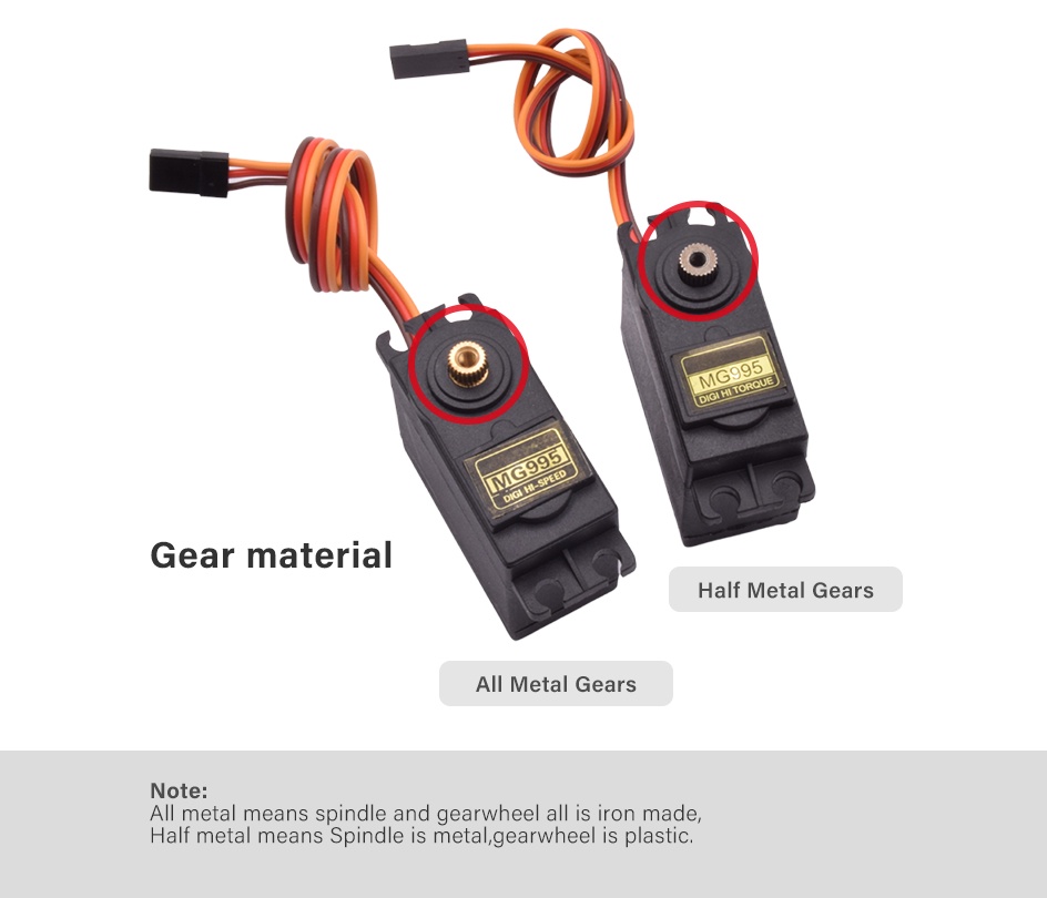 MG995 Arduino Metal Gear Servo Motor High Speed Torque DIY RC Car Robot ...