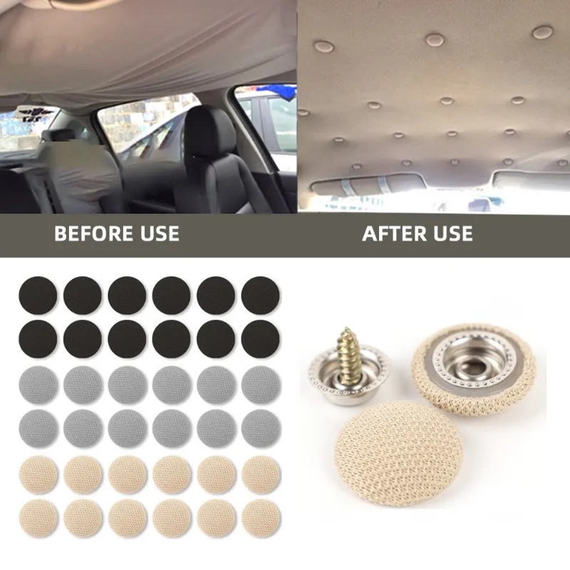 Universal Car Interior Roof Fixed Buckles / Snap Rivets Retainer Caps ...
