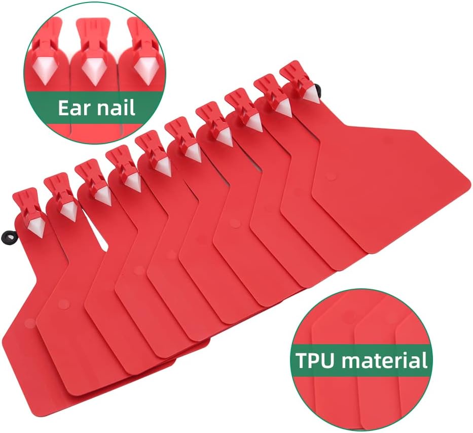 50 pcs TPU Blank Z Tags One-Piece Cattle Ear Tags Plastic Animal ...