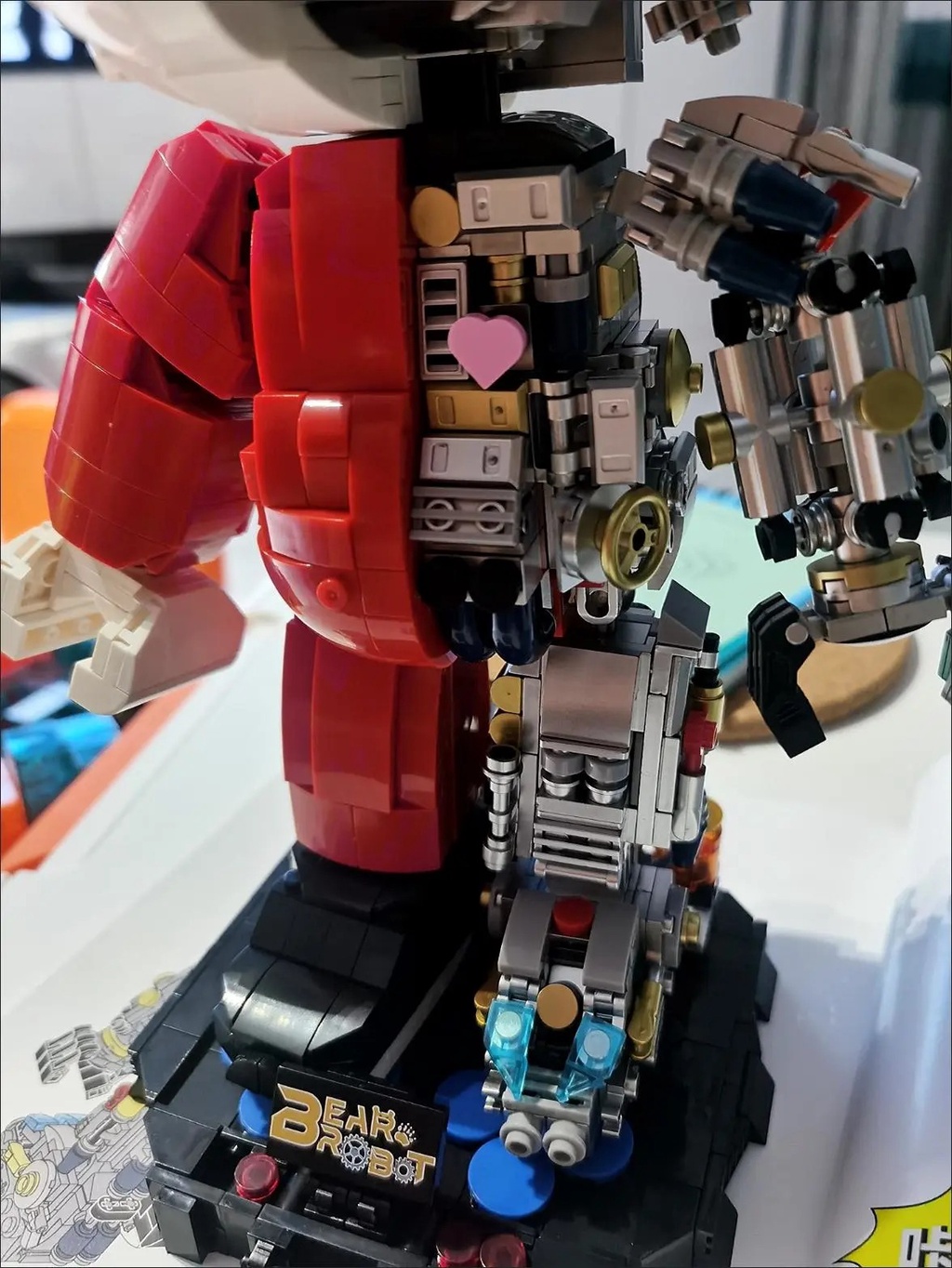 Mechanical Violent Bear 3D Half-Body Model Robot Building Blocks Bricks ...