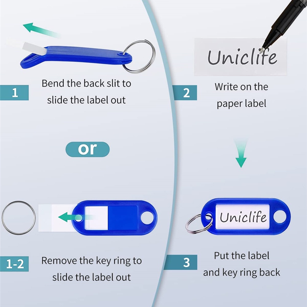 10pcs/lot Colorful Plastic Keychain Key Accessories Numbered Name ...