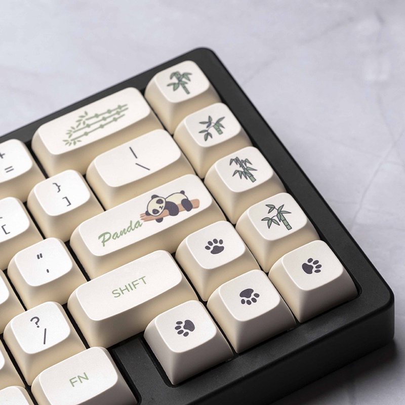 Panda Theme 133 Keys XDA Profile PBT Keycaps fit Gaming Keyboards ...