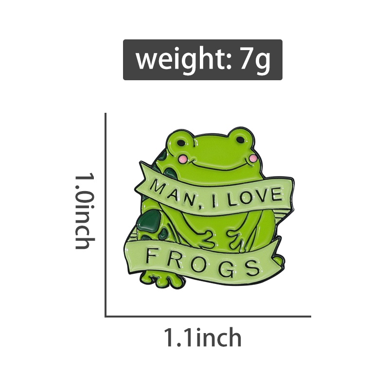 Cute Frog Lapel Pin Cartoon Cat Plant Enamel Brooch Gift for Friends ...