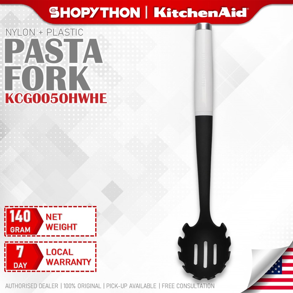 KITCHENAID Classic Pasta Fork KCG005OHWHE (White) Spaghetti Server ...