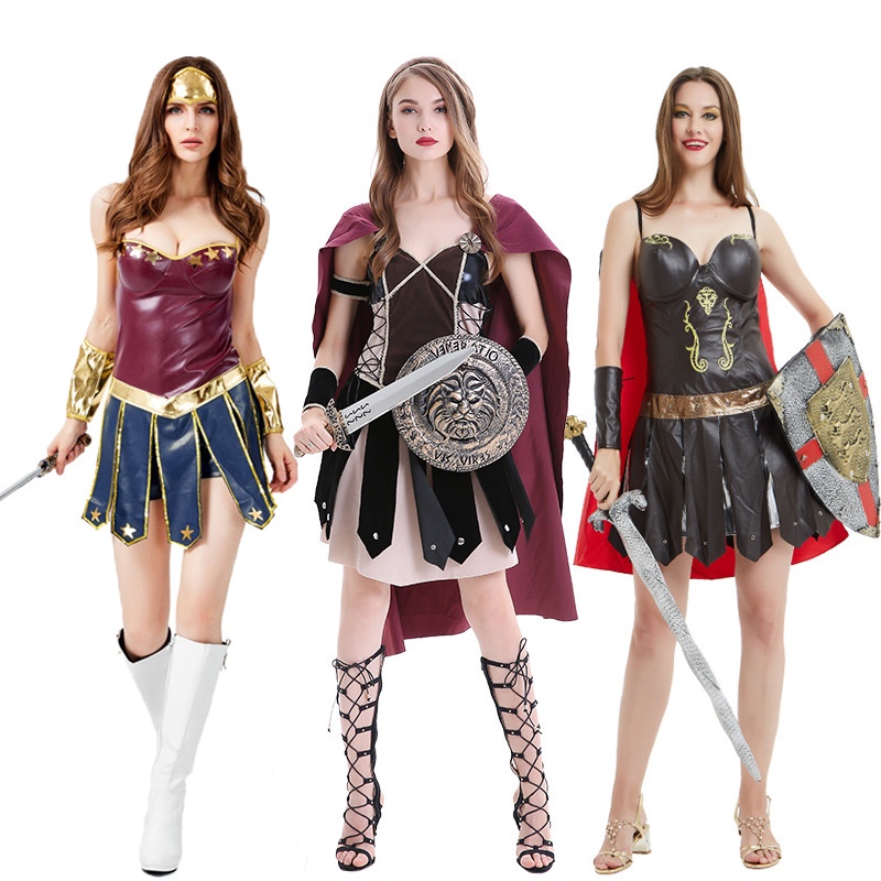 Spartan Warrior Marvel Women Superhero Costume Supergirl Cosplay Dress ...