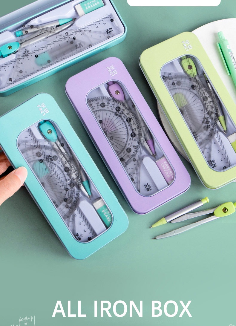 7pcs/Style is random.Set Geometry Compasses//Triangle Ruler/Ruler ...