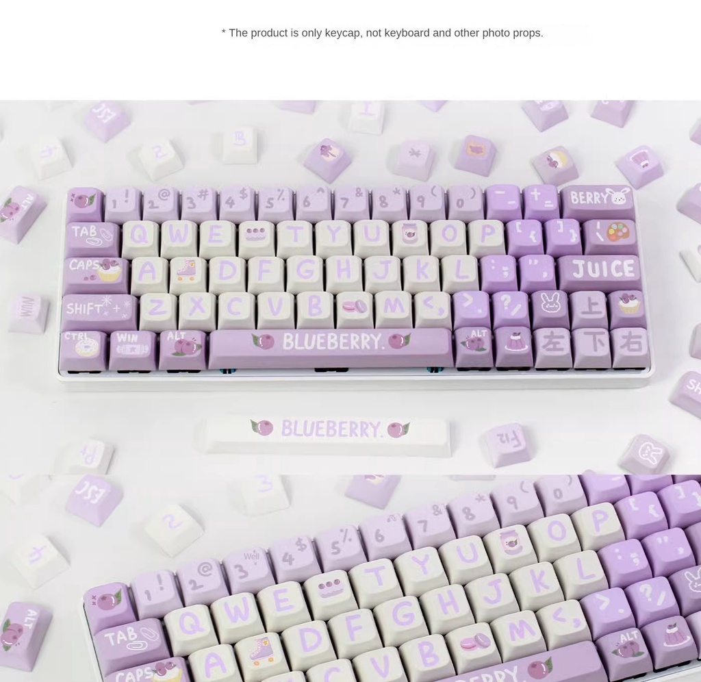 Blueberry juice keycap personality PBT creative XDA light purple small ...