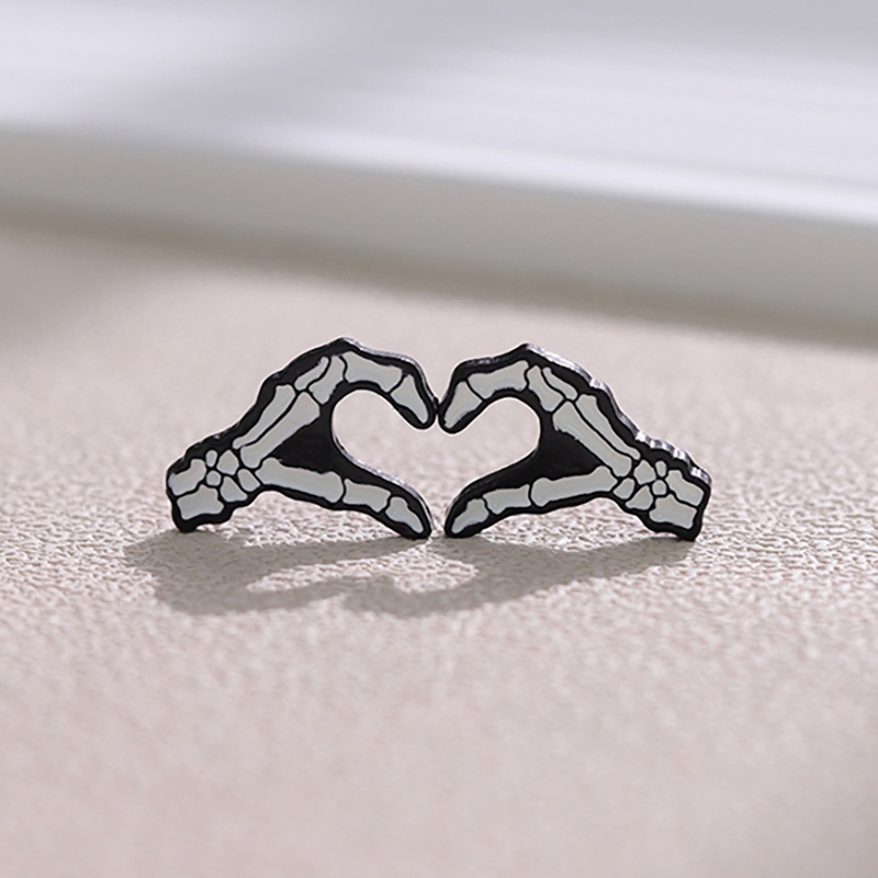 Love Gestures Enamel Pins Funny Middle Finger Brooch Bone Hand Pin ...