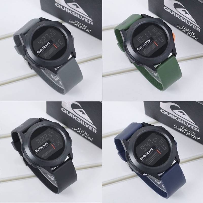 2023 New Men's Watch Waterproof QUIKSILVER Digital Rubber WaterProof ...