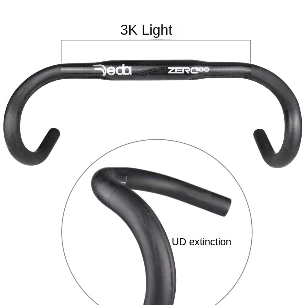 DEDA Zero 100 Gloss+Matt Carbon Fiber 31.8mm Road Bike Handlebar Cycling Drop Bar Bicycle Parts ...