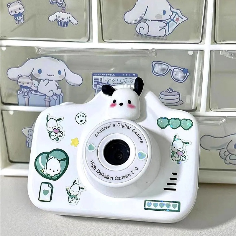 Sanrio 4000 Pixels Kids Camera Kuromi Pochacco Cinnamoroll DIY Stickers ...
