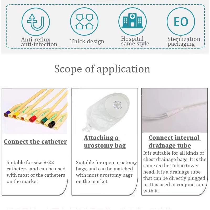 Disposable Drainage Bag Leg Tie Catheter Urine Collection Bag Connected ...