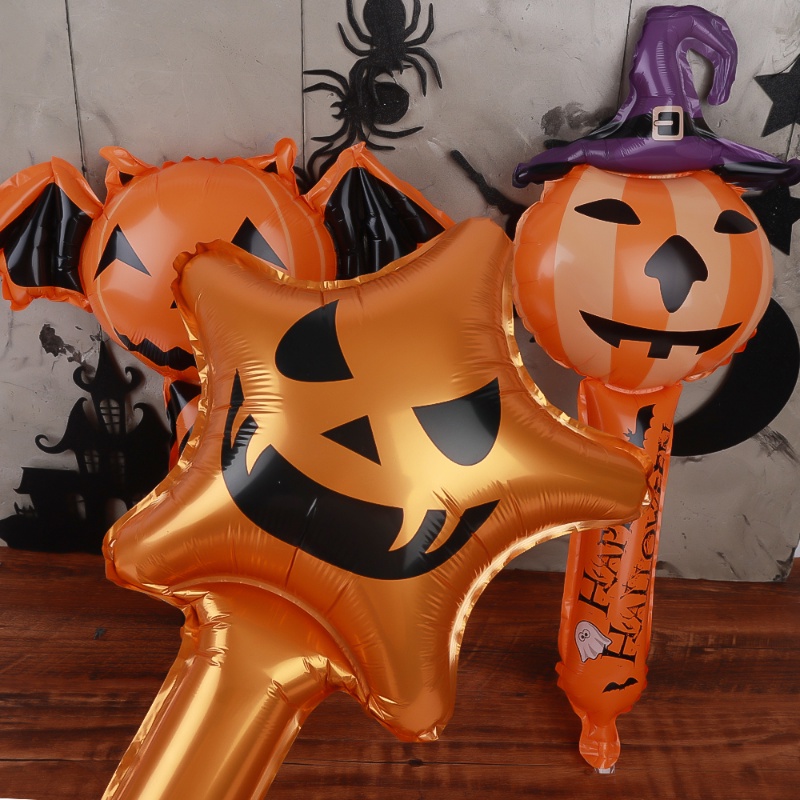 [Wholesale Price]Halloween Eyeball Ghost Pumpkin Balloons Stick Horror ...