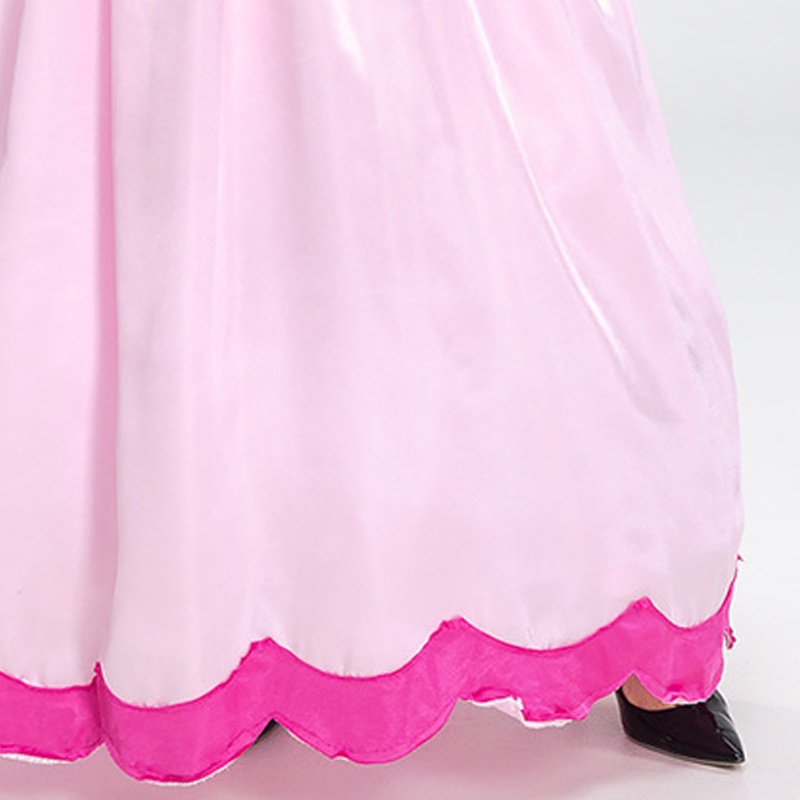 Princess Peach Pink Dress For Woman Super Mario Cosplay Costume Stage ...