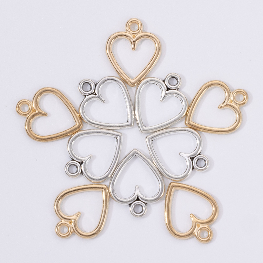 50 Pcs/pack Jewelry Hollow Charms Necklace Bracelet Anklets Earrings ...