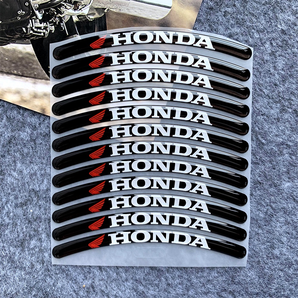 Motorcycle HONDA Expoy Rim Sticker 3D Gel Resin Logo Badges 10Inch ...