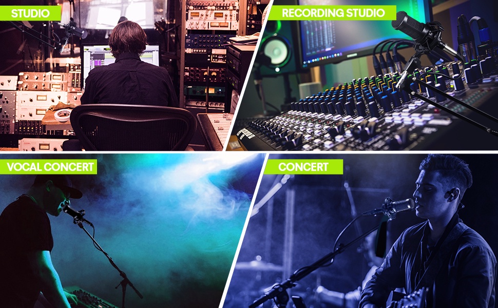 AT2020 Microphone shock mount with pop filter, [Custom made for AT2020 ...