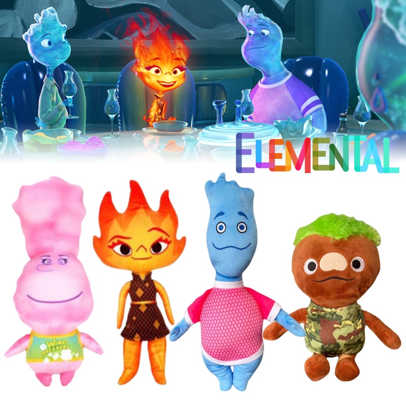 28cm Disney Elemental Ember Plush Toy Ember Wade Gale Fern Soft Doll ...