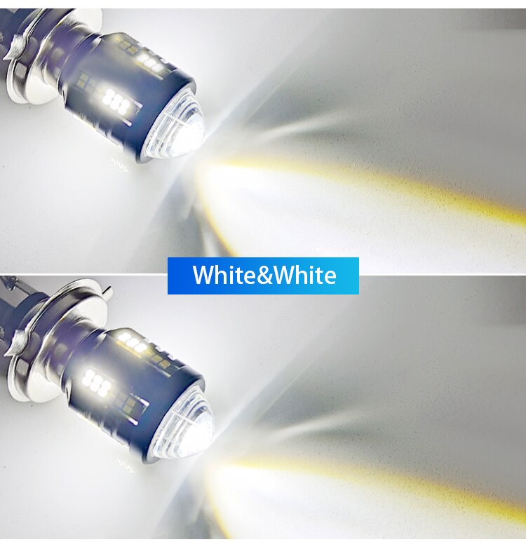 1Pcs P15d Ba20d H6 LED Motorcycle Headlight H4 Lens Signal Lamp Hi-Lo ...