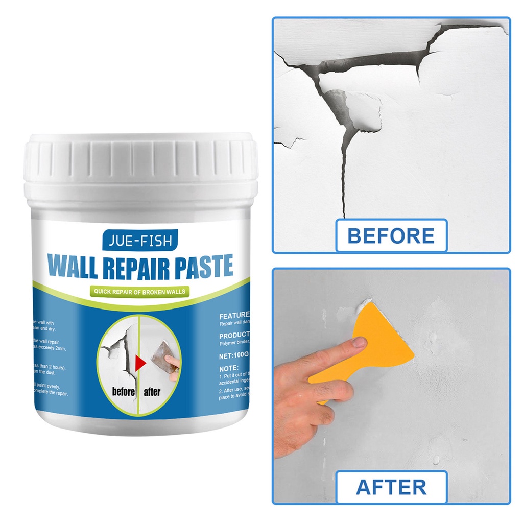 100g Wall Repair Paste Wall Mending Agent Cream Drywall Repair Kit Wall ...