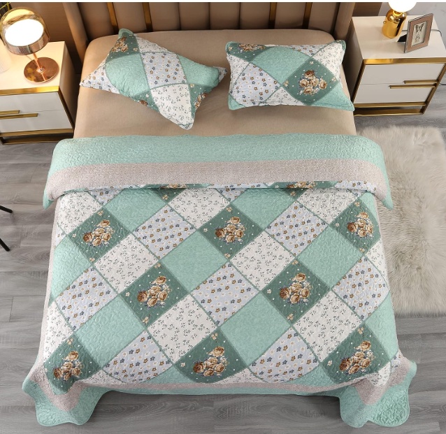 Cadar QUEEN Patchwork Set 3 IN 1 Bed Sheet TEBAL AIZHUO Alas Tilam ...