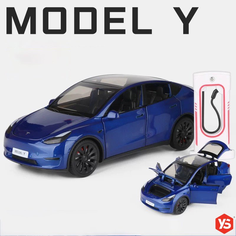 1:24 Scale Tesla Model Y Alloy Car Model Diecast Car Toys for Boys ...