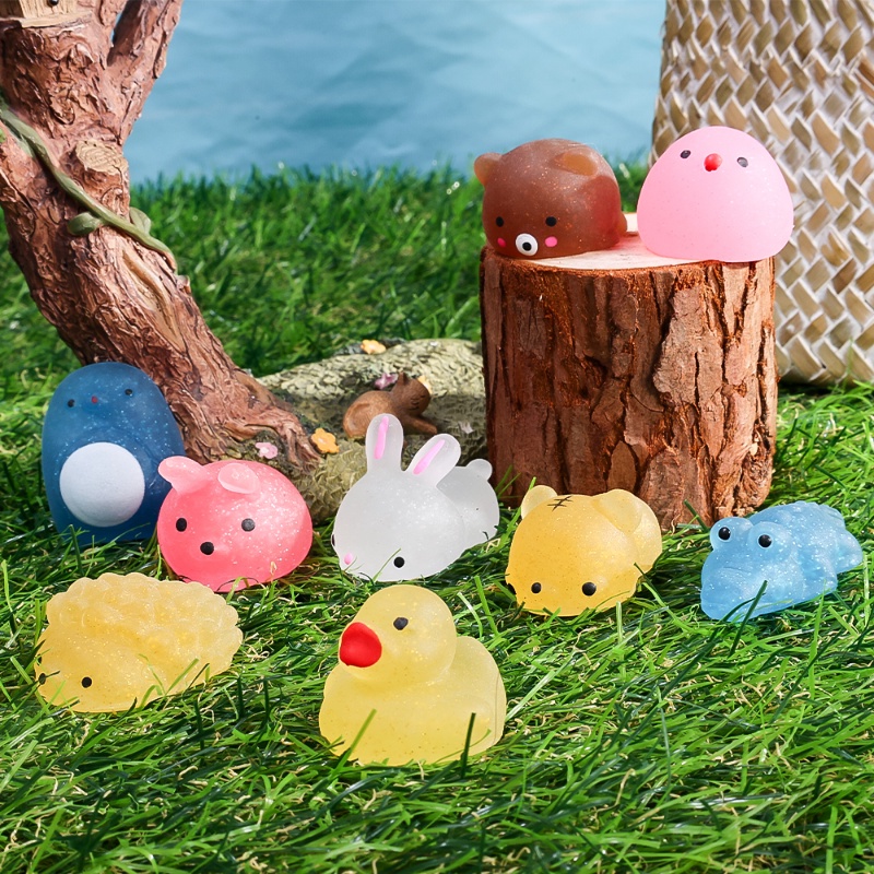 1PC White Mochi Squishy Toy / Kids Funny Decompression Toy / Soft Foam ...