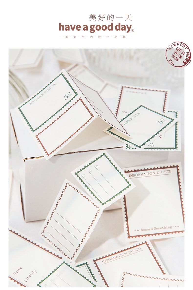 ENWEI 30 Pcs [Border Memoirs Series] Vintage Journal Sticky Notes ...