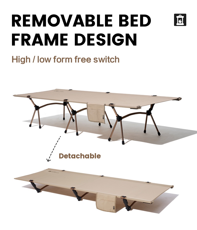 MOBI GARDEN Camping Bed Cot Aluminum Foldable Portable Lightweight ...