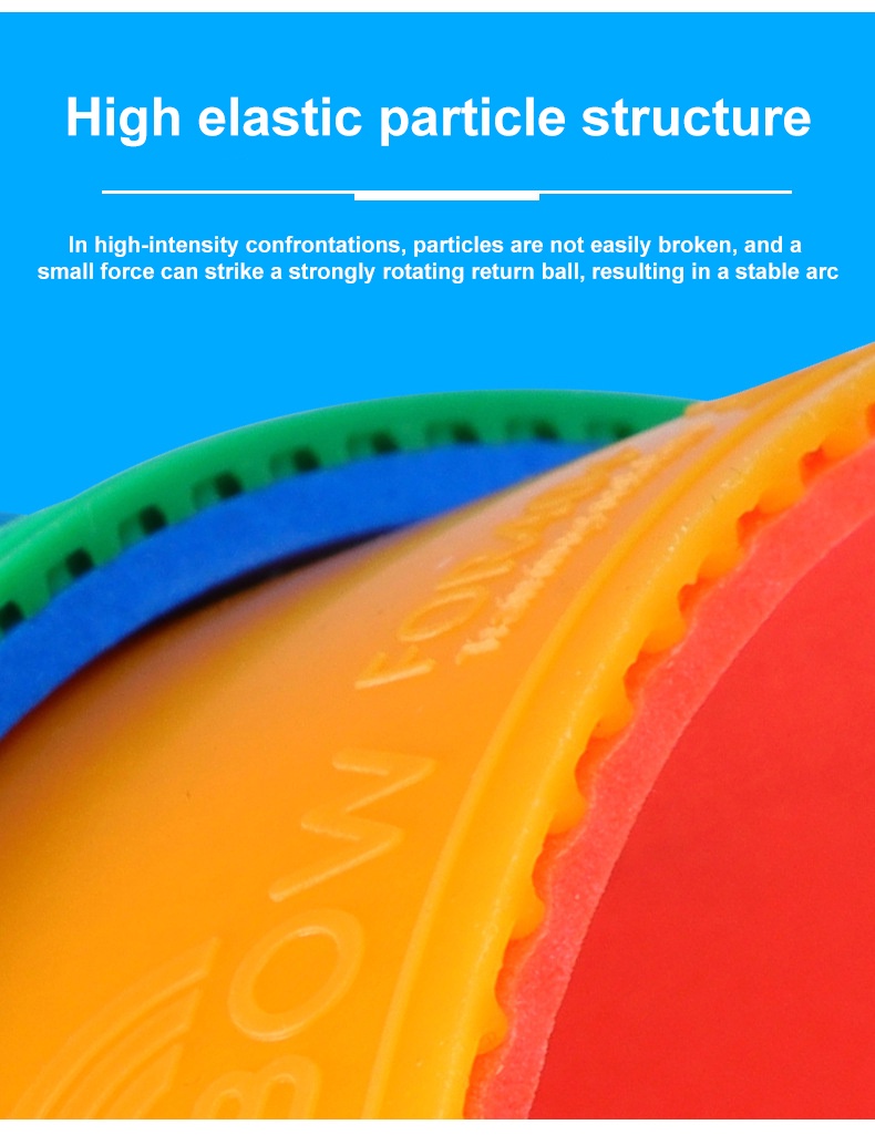 Huieson Colorful Rainbow Table Tennis Rubber Semi-Sticky Pimples In ...