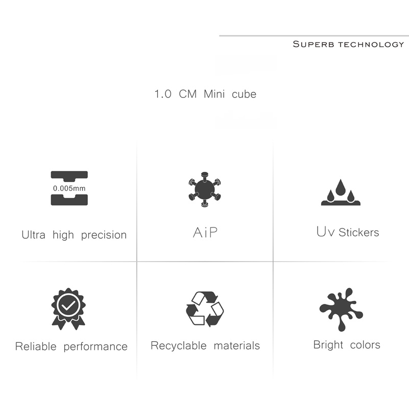 1 CM Mini Cube 3x3x3 Miniature Cube 3x3x3 Speed Cube Micro Cube 3*3 ...