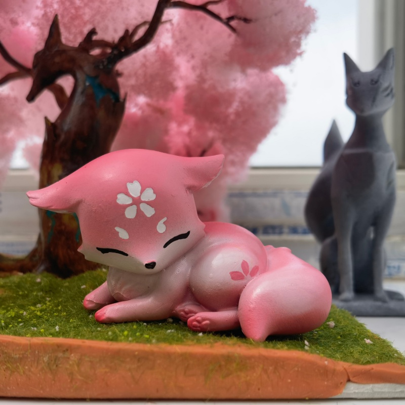 Game Genshin Impact Yae Miko Fox Resin Figure Toy Cosplay Animal ...