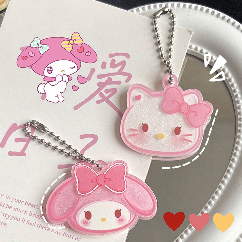 Cute Kuromi Keychains Projection Luminous Camera Cartoon Keyring ...