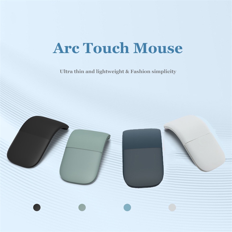 Bluetooth 4.0 Wireless Mouse 1600 DPI Folding Arc Touch Mouse Slim ...