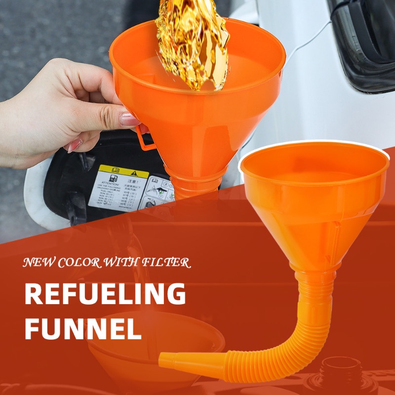 Anti Splash Long Hose Filling Funnel / Handless Refueling Funnel With ...