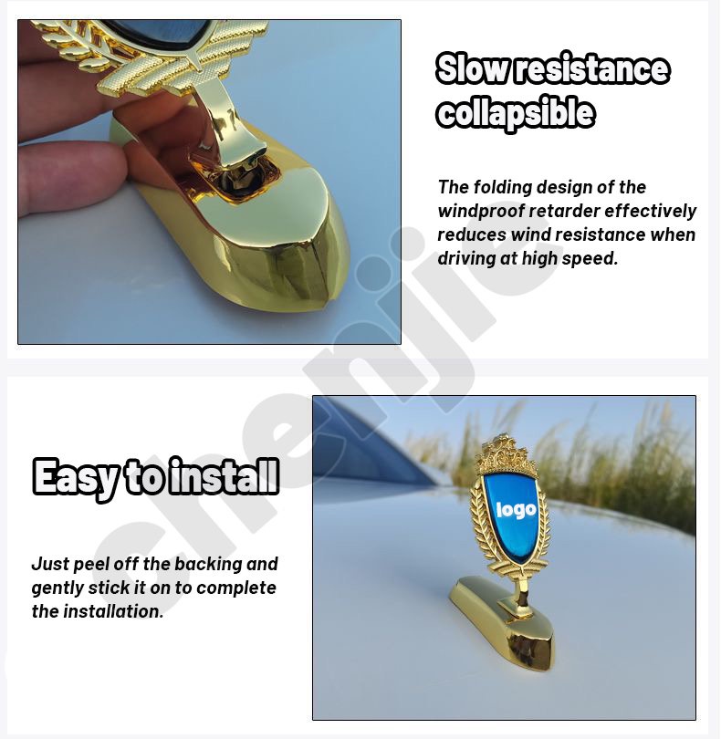 High quality Metal Car Front Hood Bonnet Sticker Angle Wings Emblem ...
