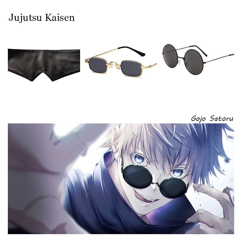 Jujutsu Kaisen Gojo Satoru Sunglasses Blindfold Cosplay Props Comic Con ...