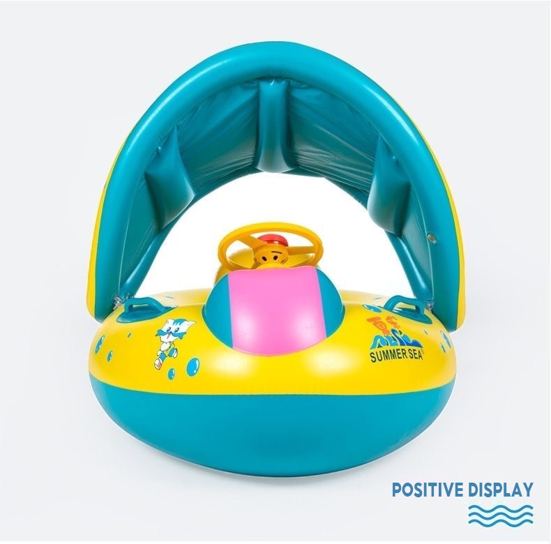 Swimming Float Boat Inflatable Floater Salbabida with Sunshade for Baby ...