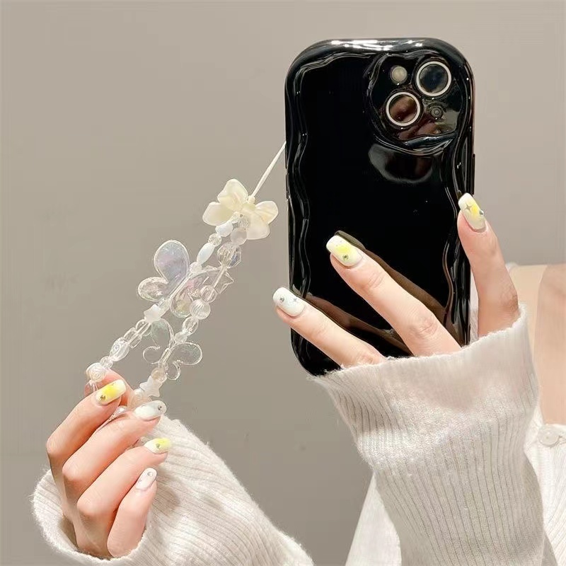 INS cream Case With White Love Chain For Iphone 14 11 8 7 Plus SE2 XS ...