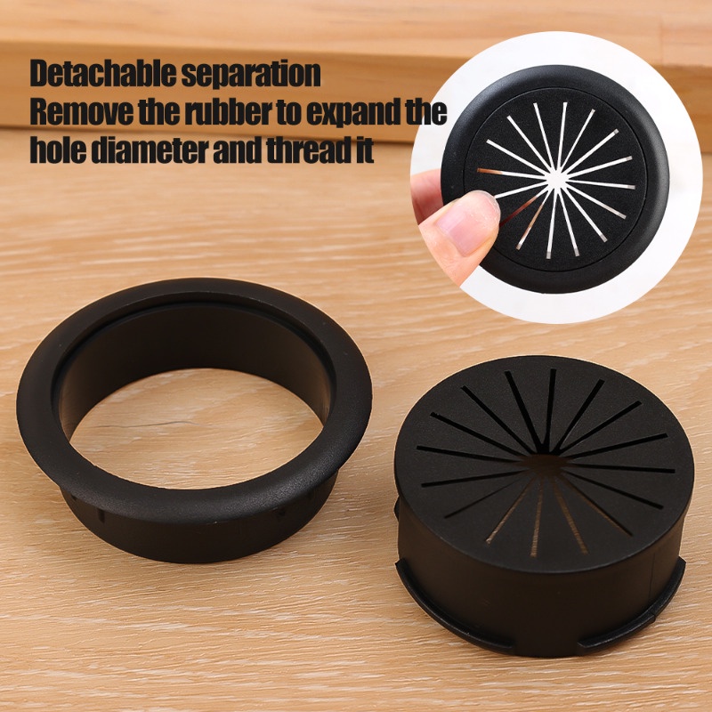50MM Durable Cable Organizer/ Household Desk Wire Grommet Hole Sleeve ...