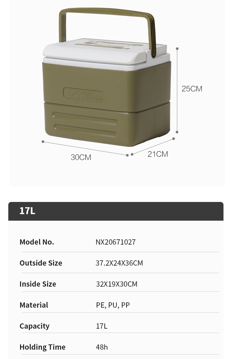 MOBI GARDEN Camping Cooler Box Ice Box Food&Drink Portable Outdoor ...