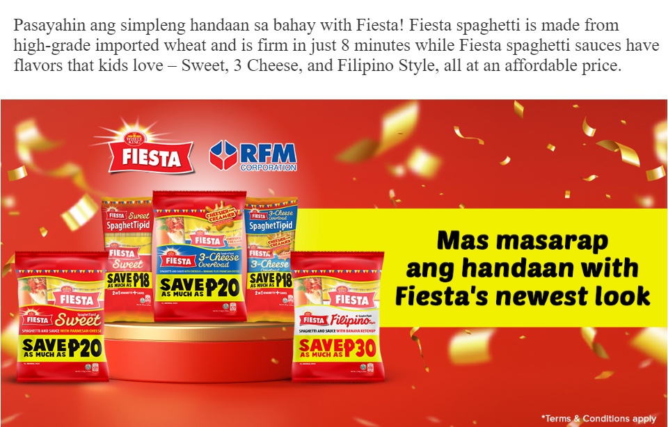 Fiesta Filipino Spaghettipid: Fiesta Spaghetti Pasta 800g + Fiesta ...