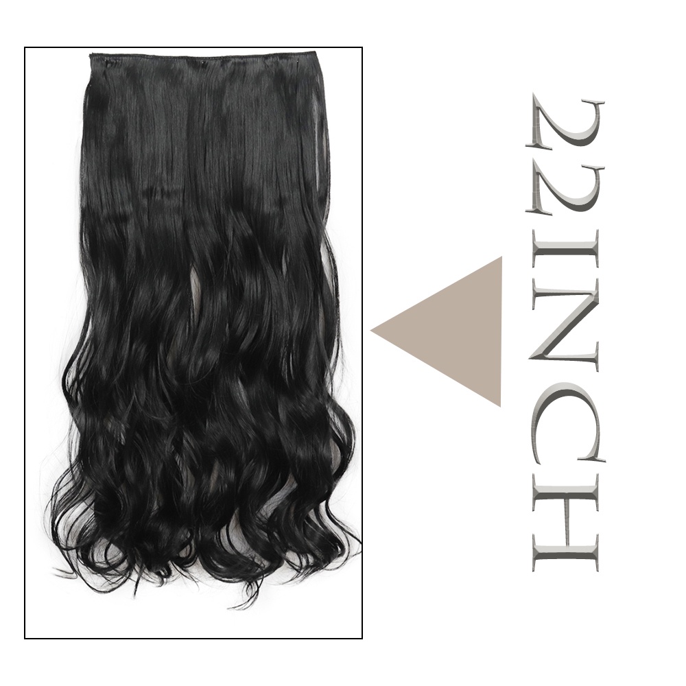 Synthetic 5 Clip In Hair Extensions Wig Long straight hair Curly Wavy ...