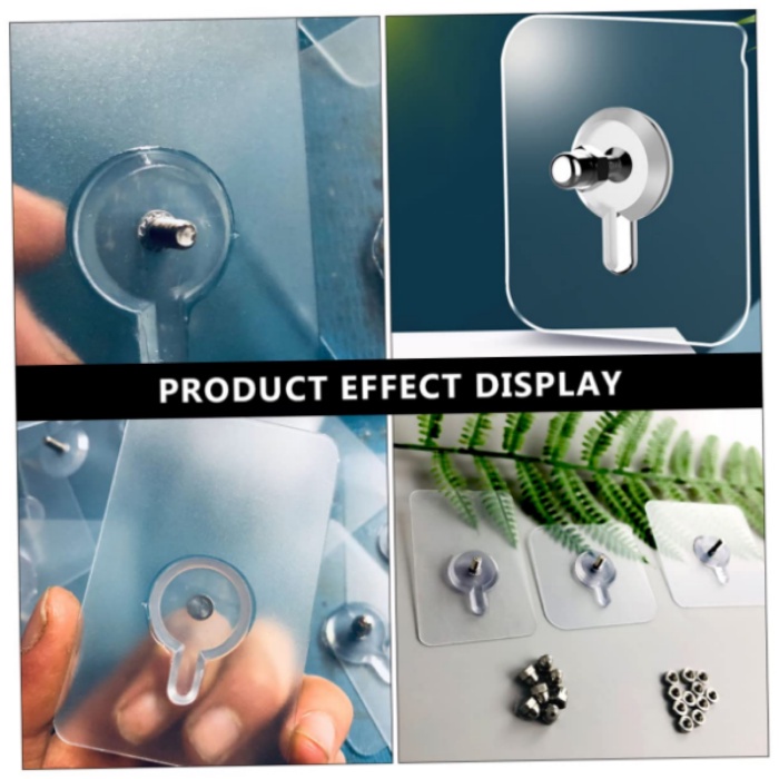 FEELING ☀️Adhesive Wall Hooks Screw Sticker,Punch-Free Hook for Hanging ...
